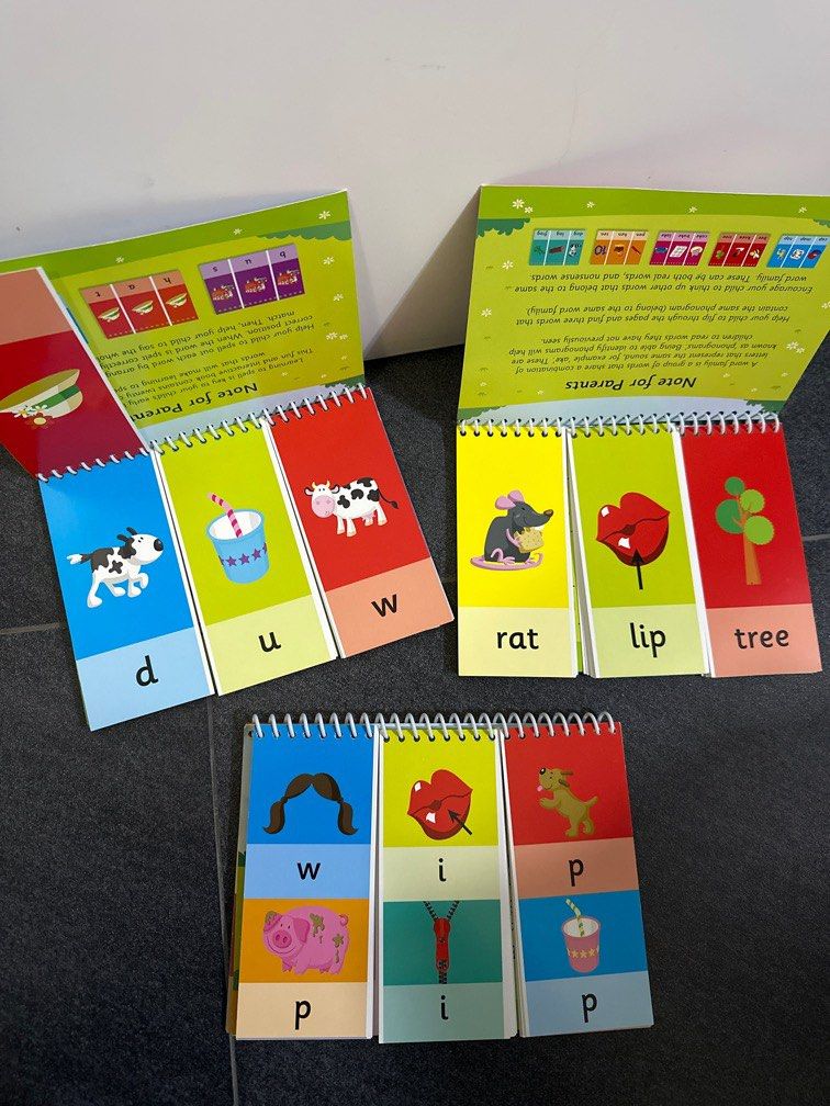 Phonics flip charts, 興趣及遊戲, 書本 & 文具, 小朋友書 - Carousell