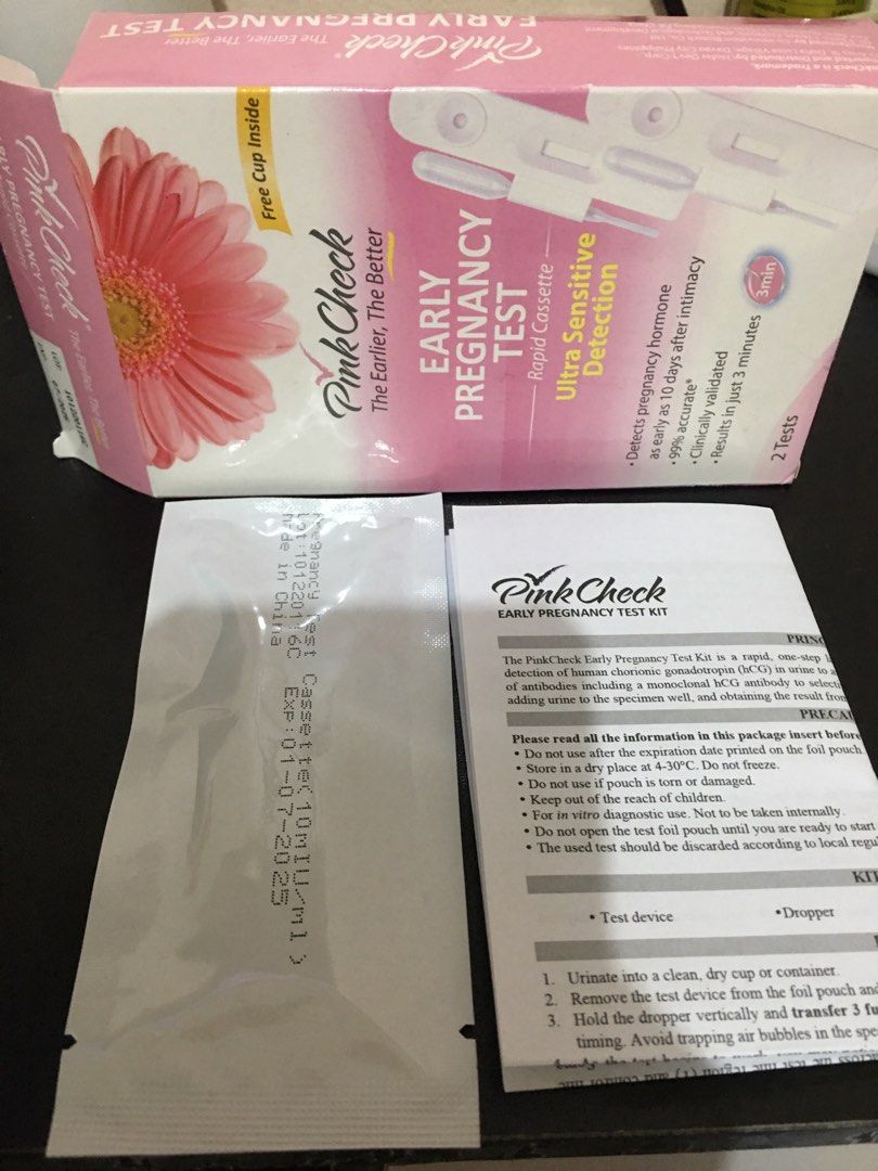 PINKCHECK: Early pregnancy test, Health & Nutrition, Medical Supplies ...