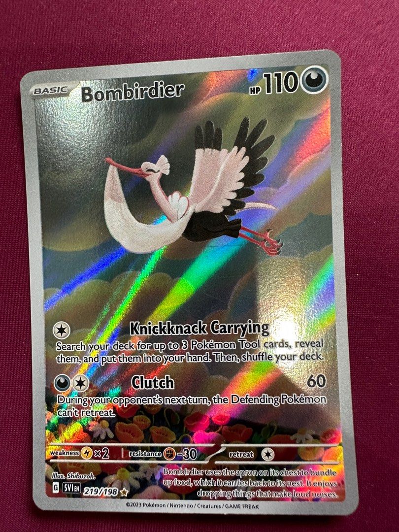 Pokemon card Bombirdier, Hobbies & Toys, Toys & Games on Carousell