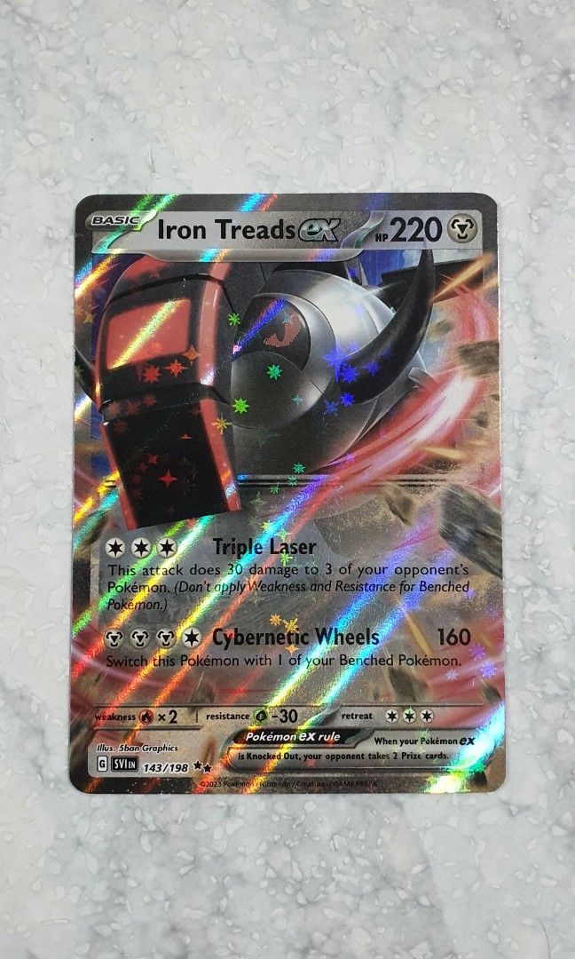 Pokemon TCG - Iron Treads EX (Scarlet & Violet), Hobbies & Toys, Toys ...