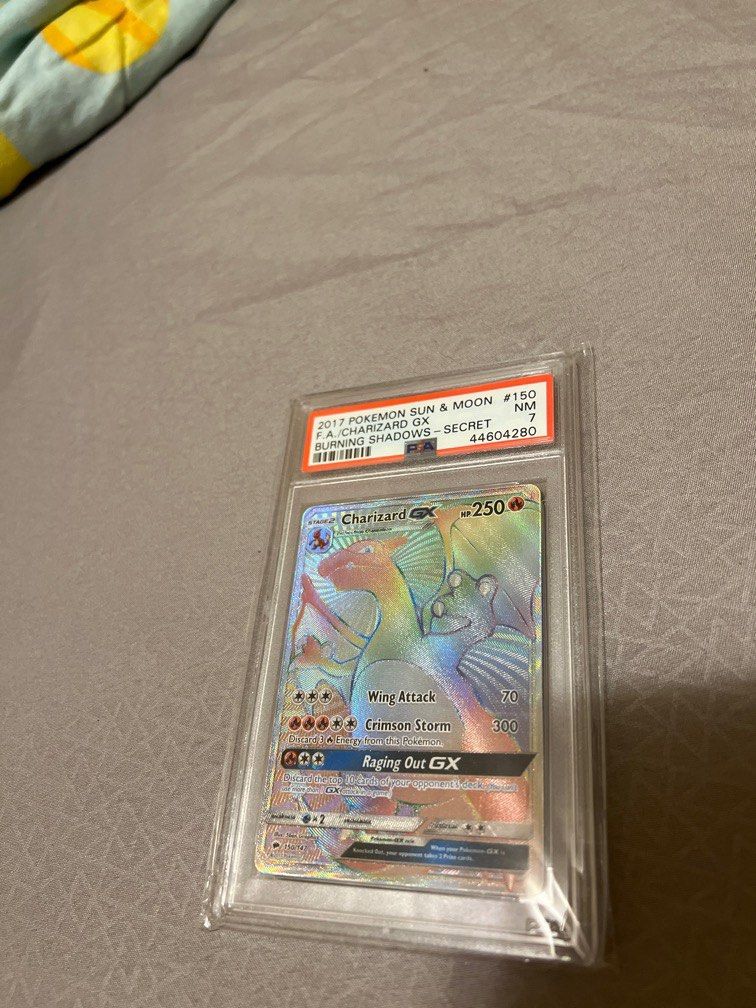 PSA 7 Charizard GX Rainbow HR Burning Shadows, Hobbies & Toys, Toys ...