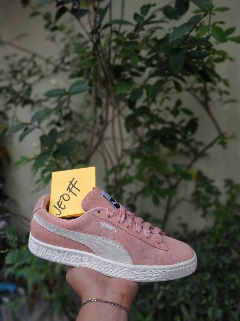 PUMA SUADE CLASSIC "PEACH BUD-MARSHMALLOW", Women's Fashion, Footwear ...