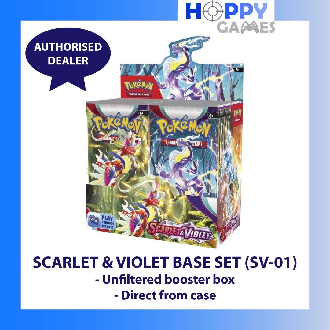 *UNFILTERED BOOSTER BOXES* READY STOCKS! Pokemon TCG Scarlet Violet ...