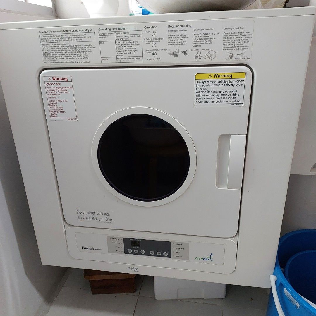 Rinnai RD-600CG gas dryer, TV & Home Appliances, Washing Machines and ...