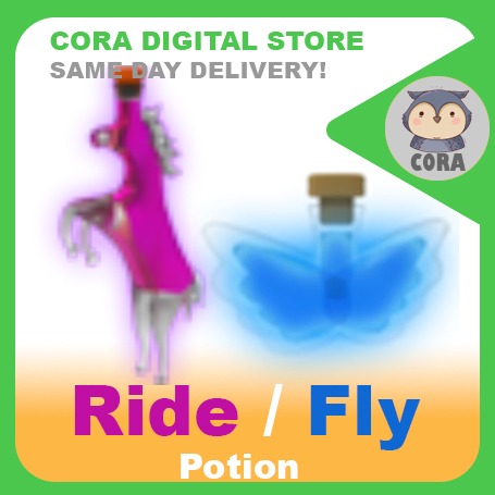 Roblox Adopt Me Fly Potion and Ride Potion, Video Gaming, Video Games ...