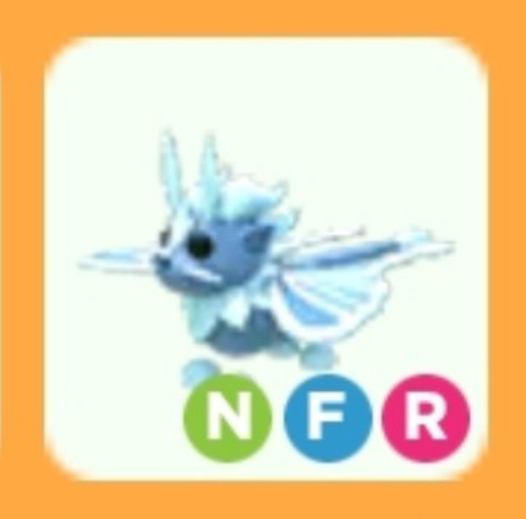 Roblox Adopt Me Neon Fly Ride Ice Moth Dragon, Video Gaming, Gaming ...