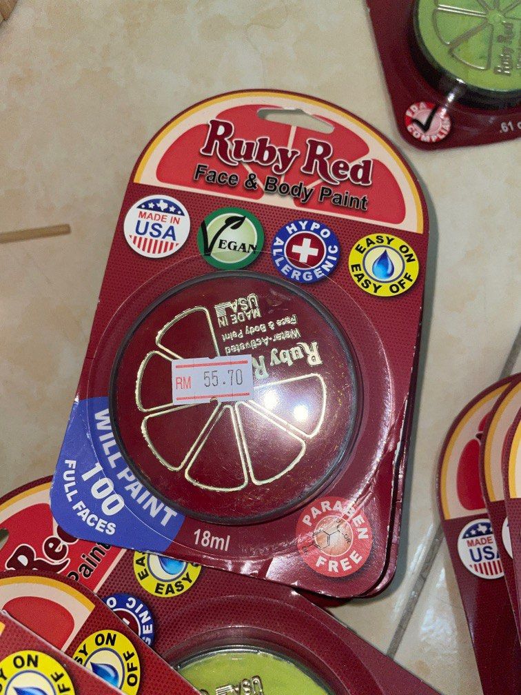 Ruby Red Face and Body Paint USA, Hobbies & Toys, Stationery & Craft ...