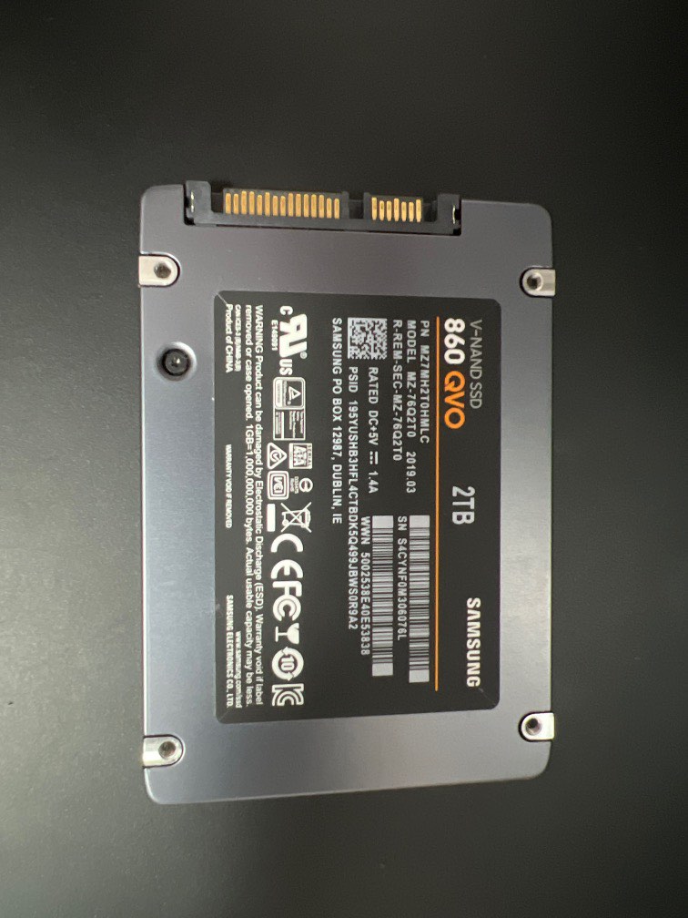 Samsung 2.5” SATA III QVO860 2TB, Computers & Tech, Parts & Accessories ...