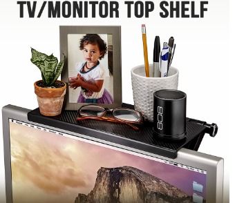 Screen Caddy TV Top Shelf - Monitor Stand Router Rack Computer Display ...