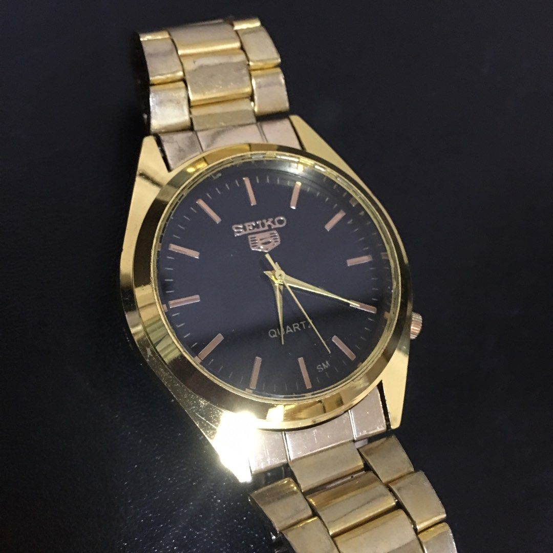 SEIKO 5: Gold watch, Men's Fashion, Watches & Accessories, Watches on ...