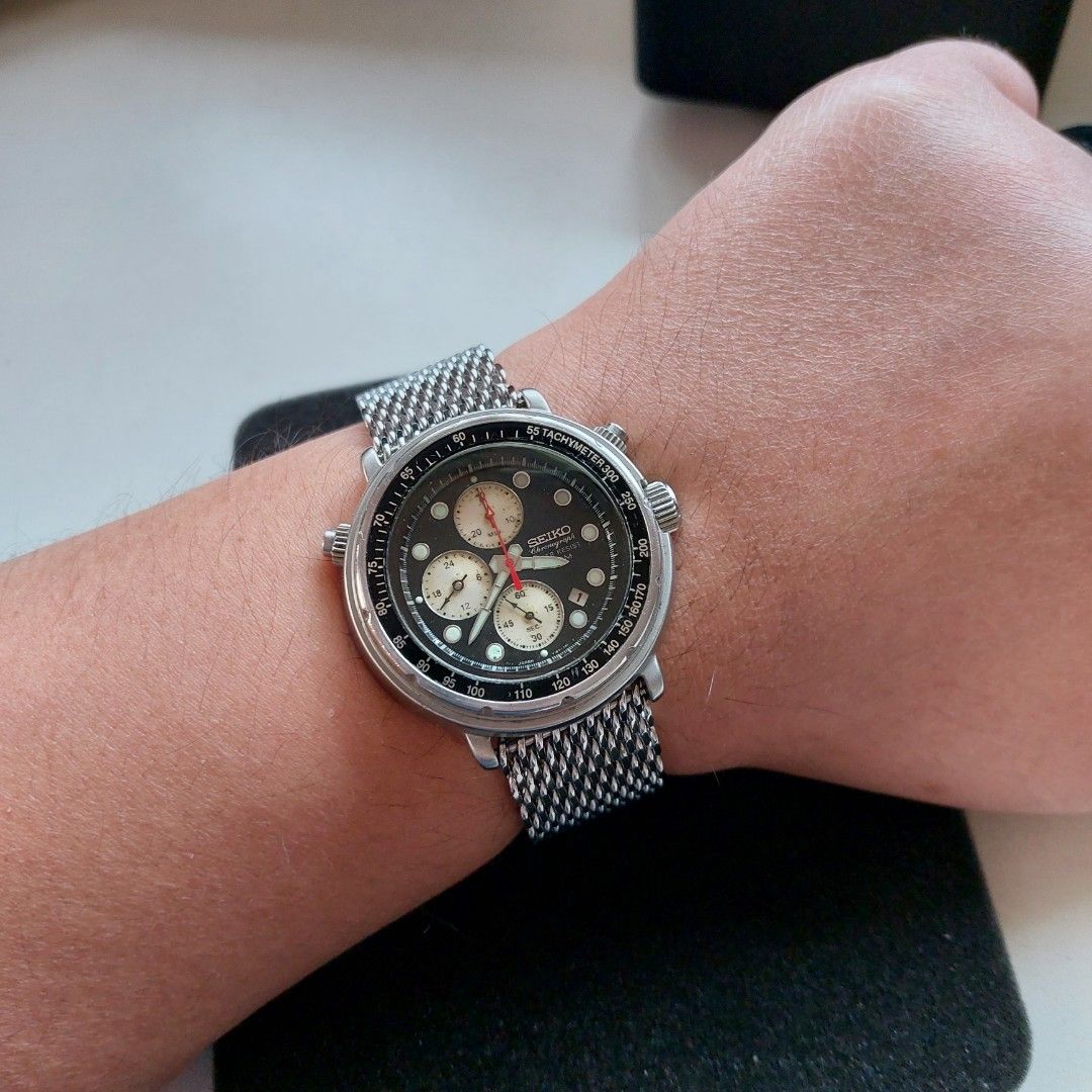 Seiko Italian Tuna Quartz Chronograph Reverse Panda, Men's Fashion ...