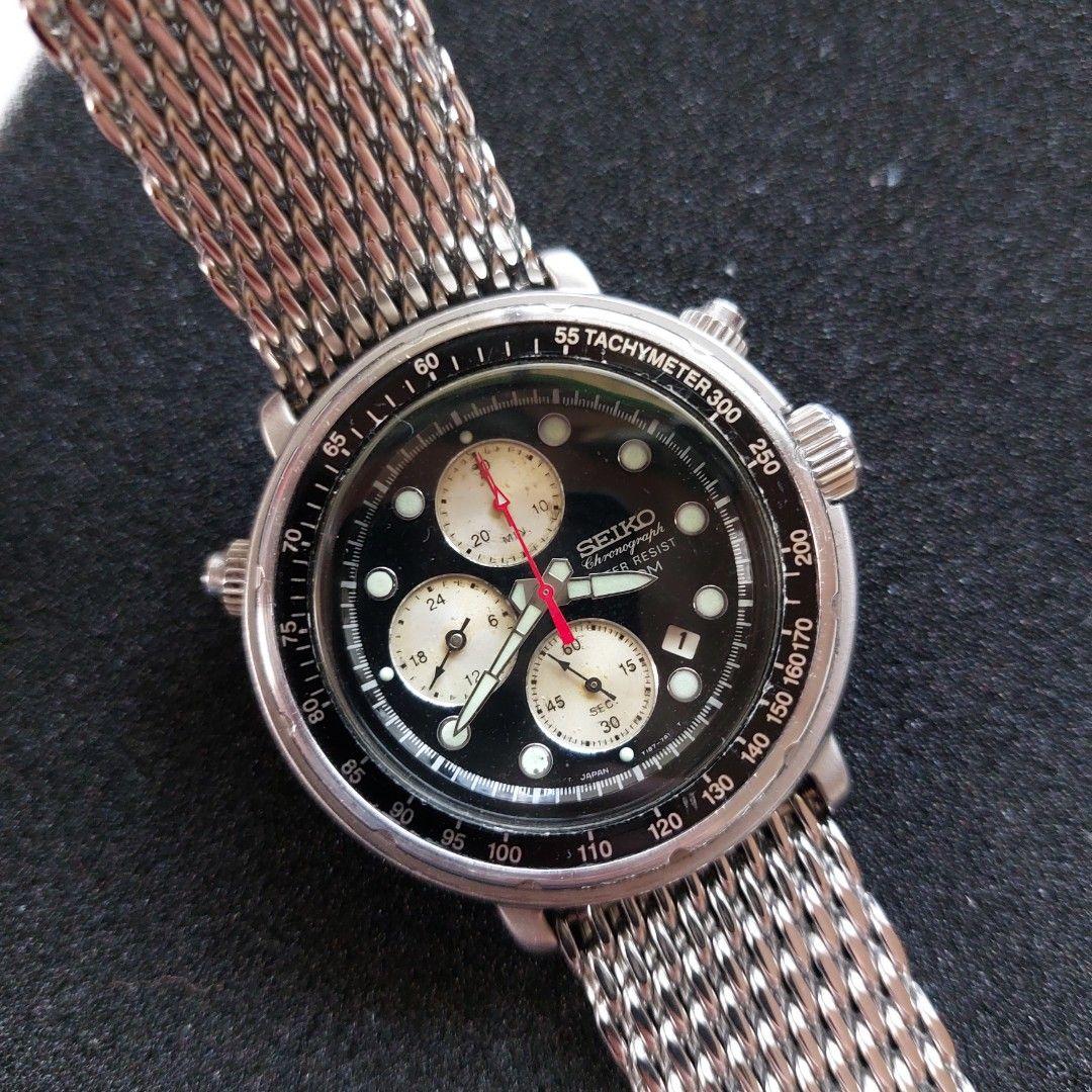 Seiko Italian Tuna Quartz Chronograph Reverse Panda, Men's Fashion ...