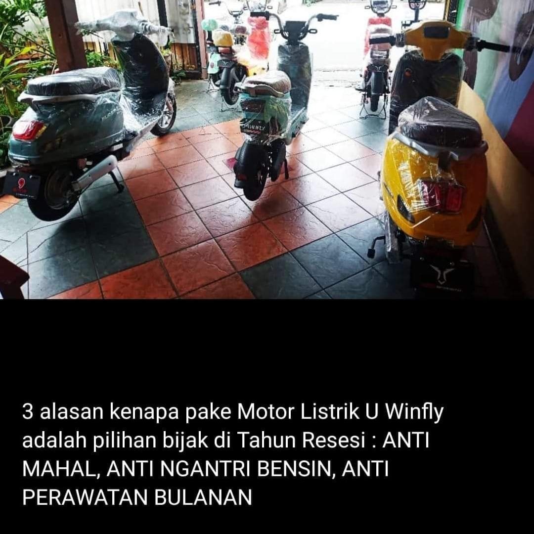 Sepeda dan motor listrik u win fly solusi kenaikan bbm, Motor di Carousell