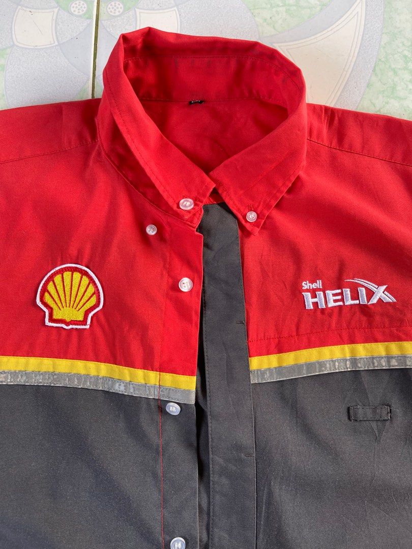 Shell Helix, Men's Fashion, Tops & Sets, Formal Shirts on Carousell