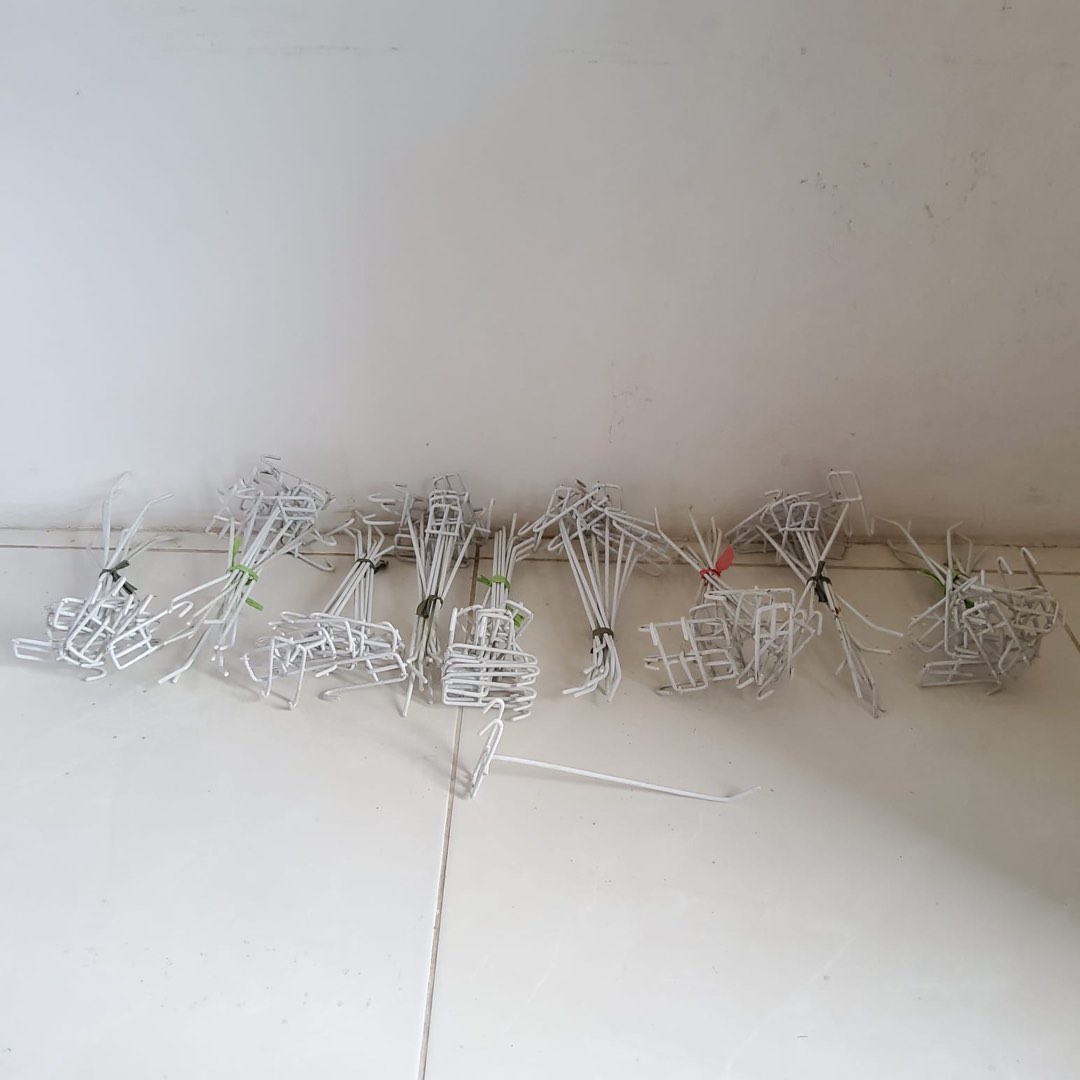 Single Hook Pipa Putih 15cm Display Besi Gantungan Aksesoris, Perabotan ...