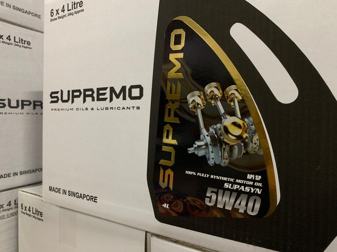Supremo engine oil API SP 4L, Car Accessories, Accessories on Carousell