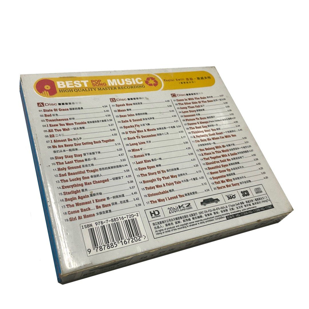 Taylor Swift car music 3CD, Hobbies & Toys, Music & Media, CDs & DVDs on Carousell