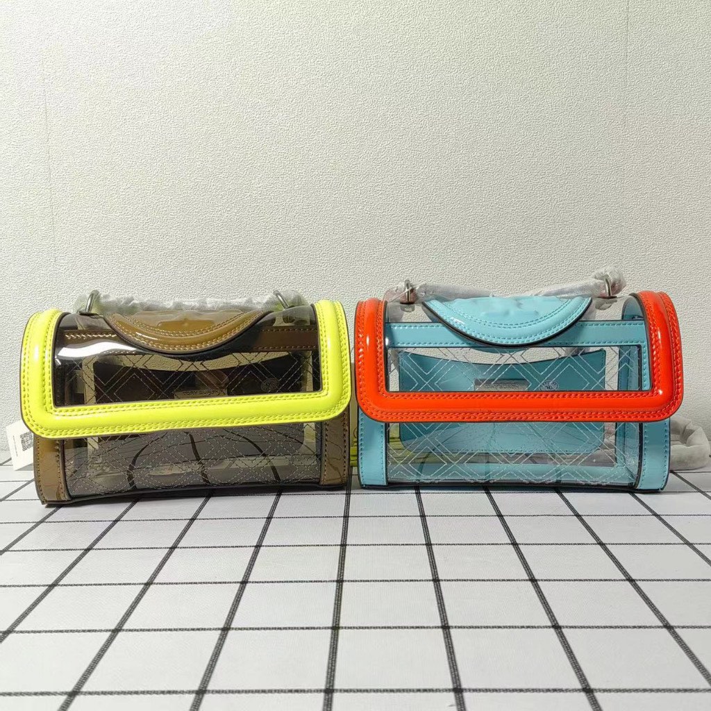 TB Fleming Clear Small Convertible Shoulder Bag, Women's Fashion, Bags ...