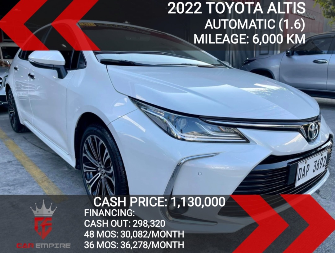 Toyota Altis 2022 V Pearl White Auto, Cars for Sale, Used Cars on Carousell