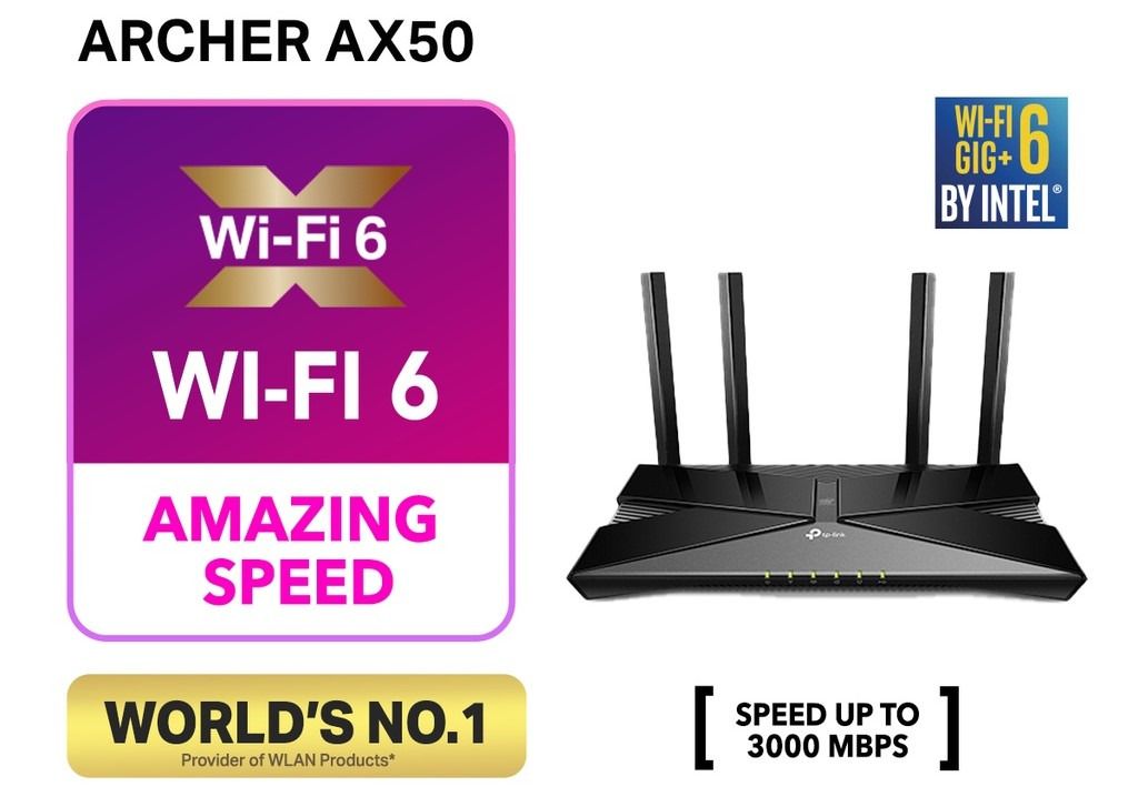 TP-Link Archer AX50 AX53 AX55 Wi-Fi 6 Router Dual Band Gigabit AX3000 ...