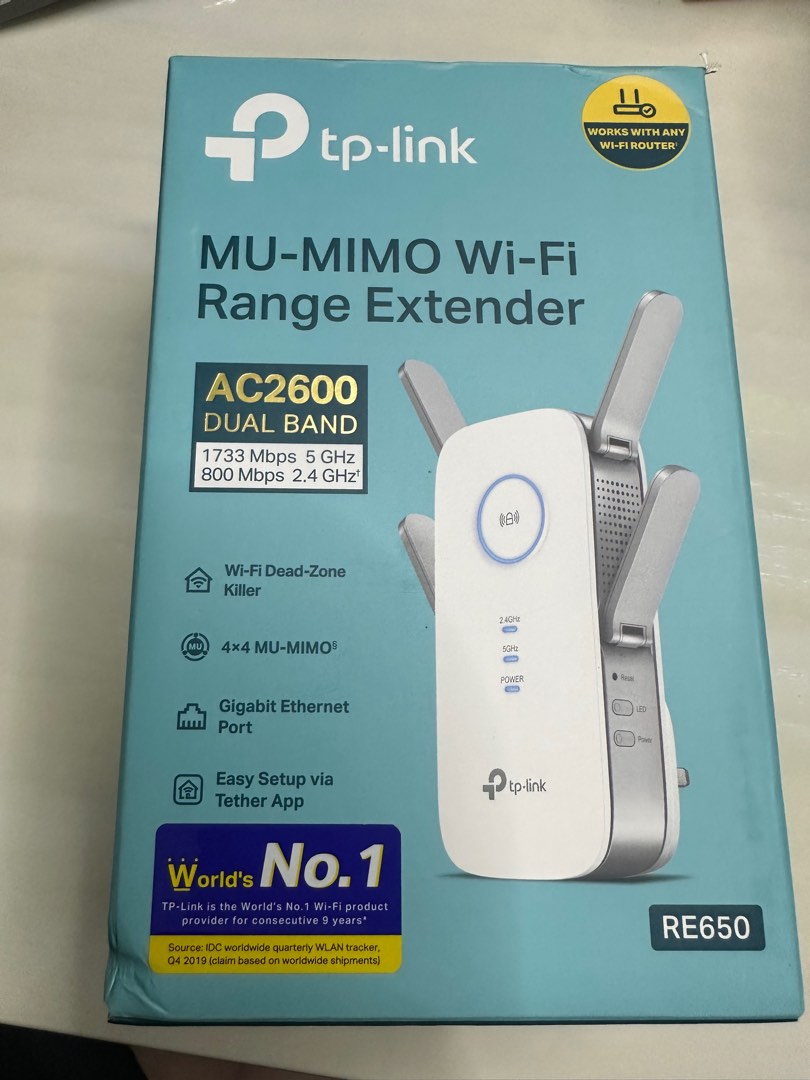 TP-Link MU-MIMO AC2600 Wi-Fi range extender, Computers & Tech, Parts ...