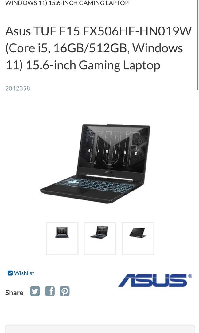 Tuff Gaming Laptop, Computers & Tech, Laptops & Notebooks on Carousell