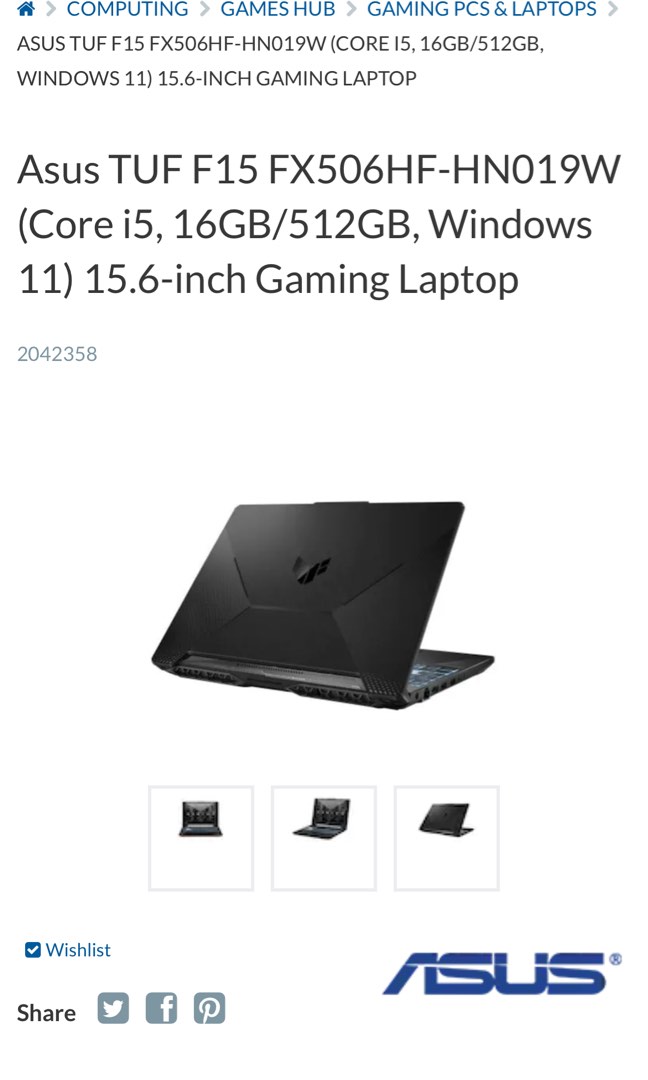 Tuff Gaming Laptop, Computers & Tech, Laptops & Notebooks on Carousell