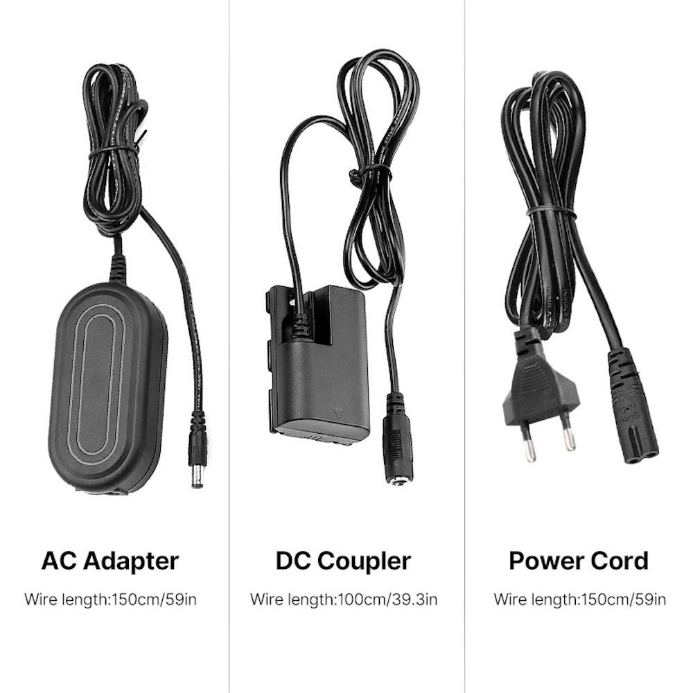 ULANZI LP-E6 Dummy Battery AC Adapter DC Power Supply for Canon EOS 5D2 ...