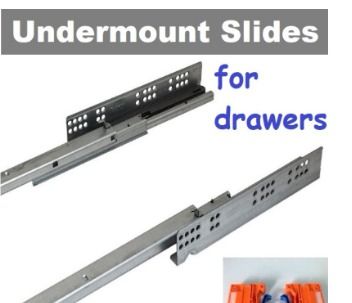 UNDERMOUNT SOFT CLOSING FULL EXTENSION SLIDE RUNNER TRACK/ SOFT CLOSE ...