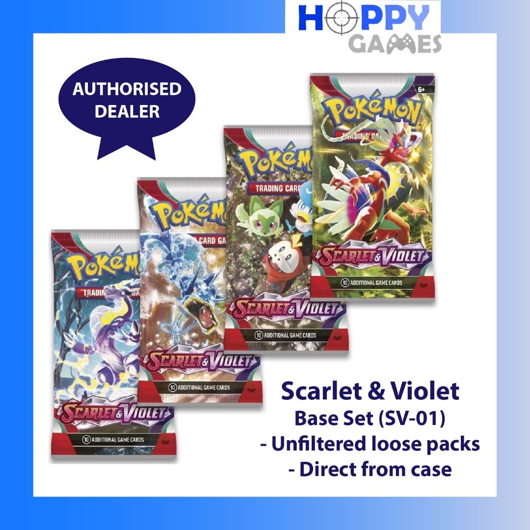 *UNFILTERED LOOSE PACKS* Pokemon TCG Scarlet Violet Base Set Booster ...