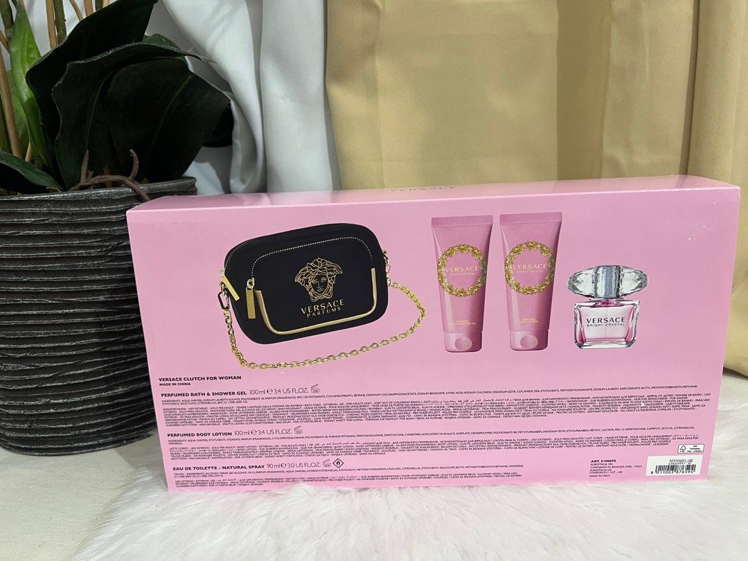 Versace Bright Crystal Perfume Set, Beauty & Personal Care, Fragrance & Deodorants on Carousell