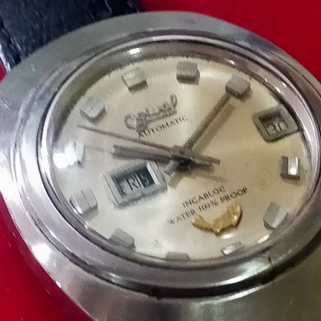 Vintage large Ogival auto rotor gold fish watch, Men's Fashion, Watches ...