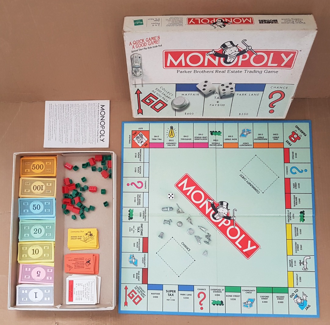 Vintage Monopoly Game, Set of Monopoly Board Game, Old Toy, Retro Toy ...