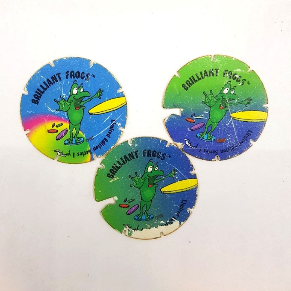 1990s vintage Pog Brilliant Frogs, Hobbies & Toys, Toys & Games on ...