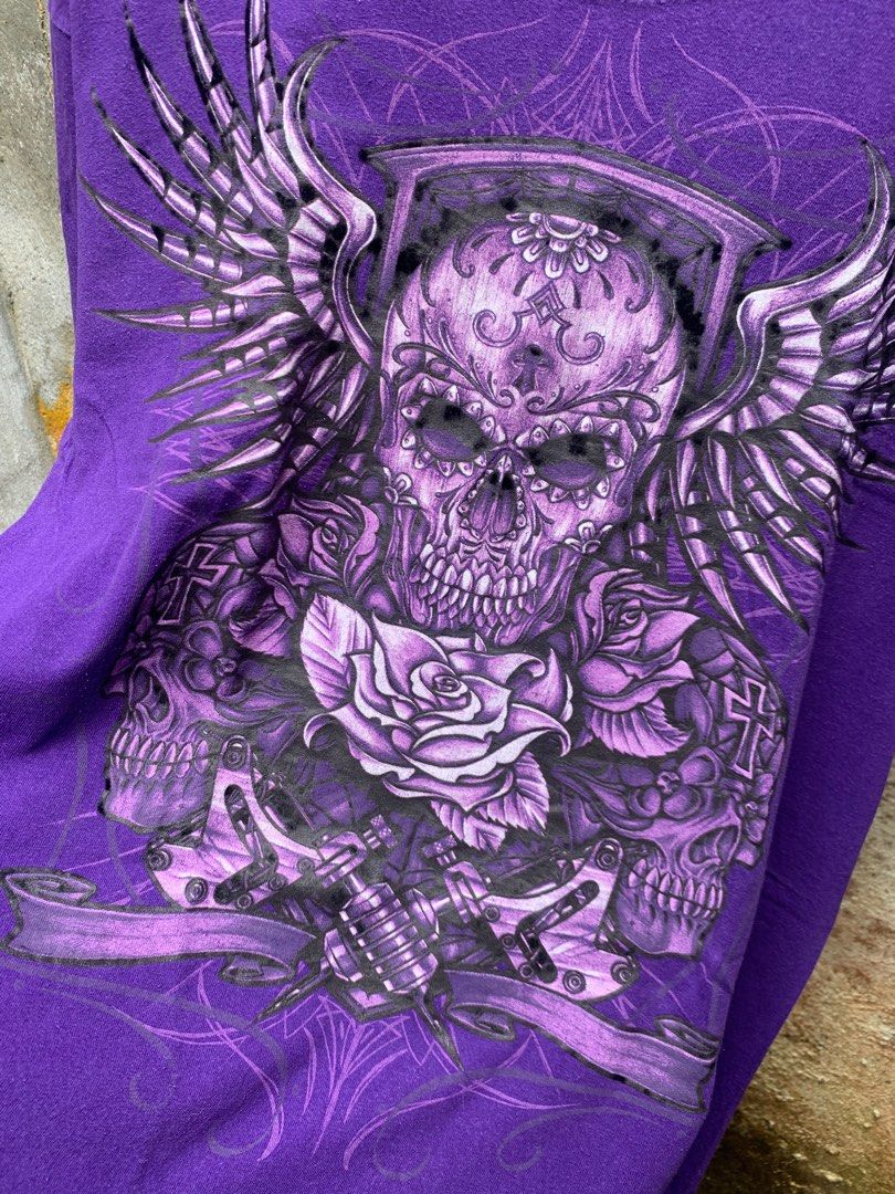 Y2K Skull Tee on Carousell