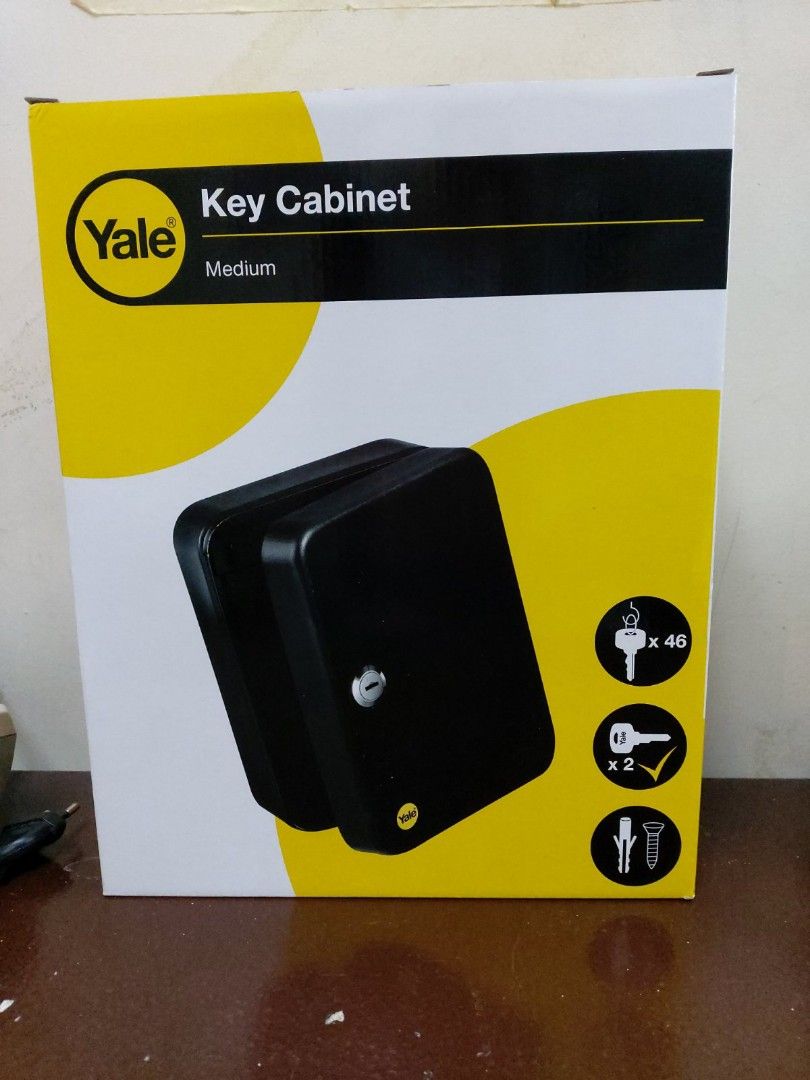 YALE METAL KEY BOX POWDER COATED KEY OPERATED LOCK, Furniture & Home ...
