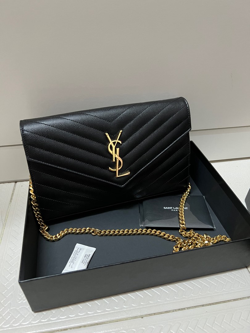 YSL WOC Wallet on Chain, Luxury, Bags & Wallets on Carousell