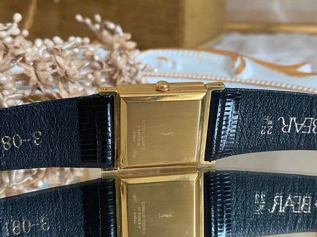 Yves Saint Laurent Vintage Tank Wrist Watch Unisex Red Dial Tank YSL ...