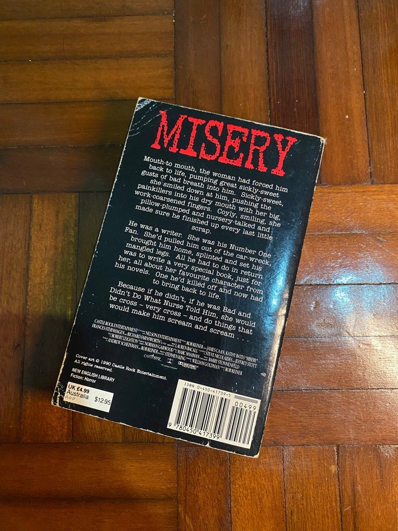 [1991] Misery by Stephen King *postage included, Hobbies & Toys, Books ...