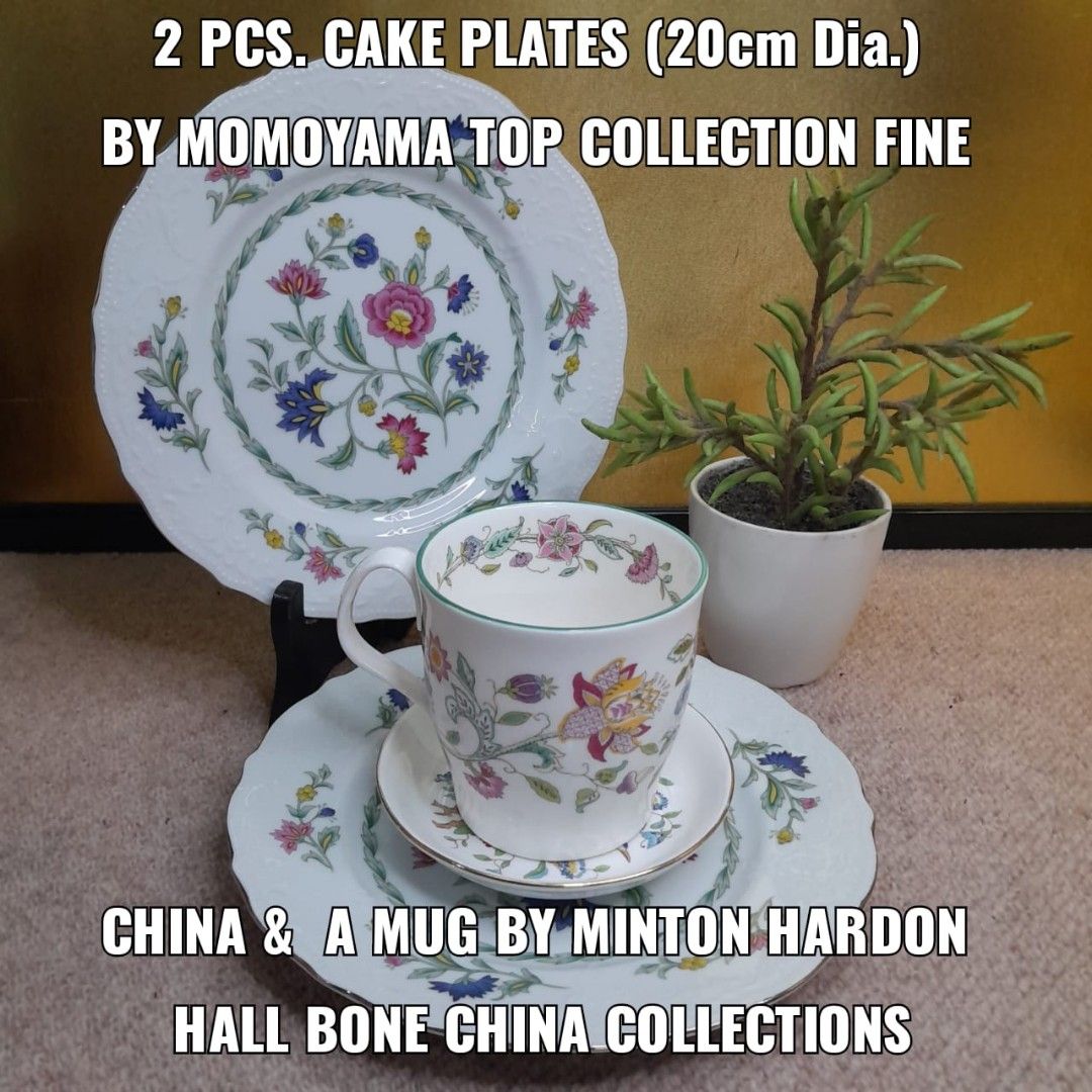 2 PCS. CAKE PLATES (20cm Dia.) BY MOMOYAMA TOP COLLECTION FINE CHINA ...
