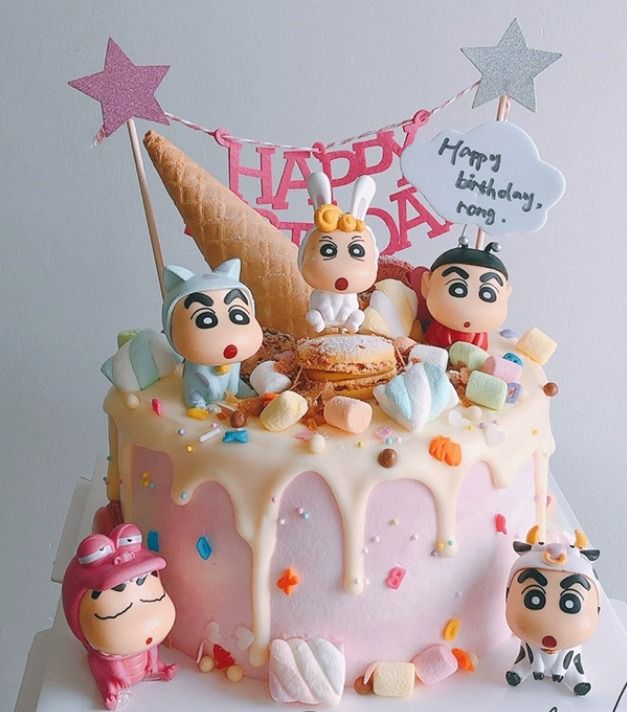 2 Types of 3D Crayon Shin-Chan cake toppers, Furniture & Home Living ...