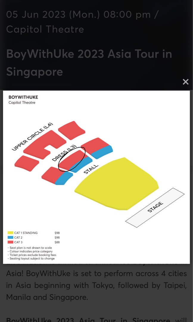 2x cat 3 Boywithuke tickets, Tickets & Vouchers, Event Tickets on Carousell