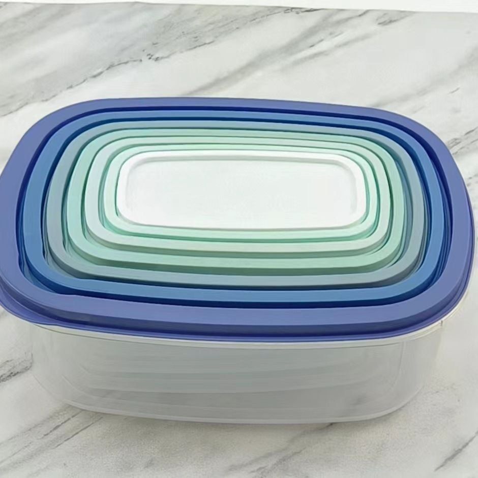 7 PCS FOOD CONTAINER (STACKABLE), Furniture & Home Living, Kitchenware ...