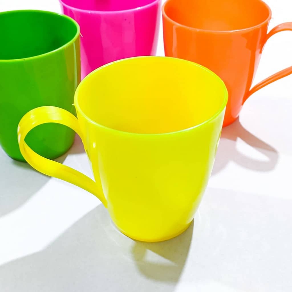 8-oz Plastic Neon Cup Reusable Neon Plastic Mug Cup Baso Drinkware Cups ...