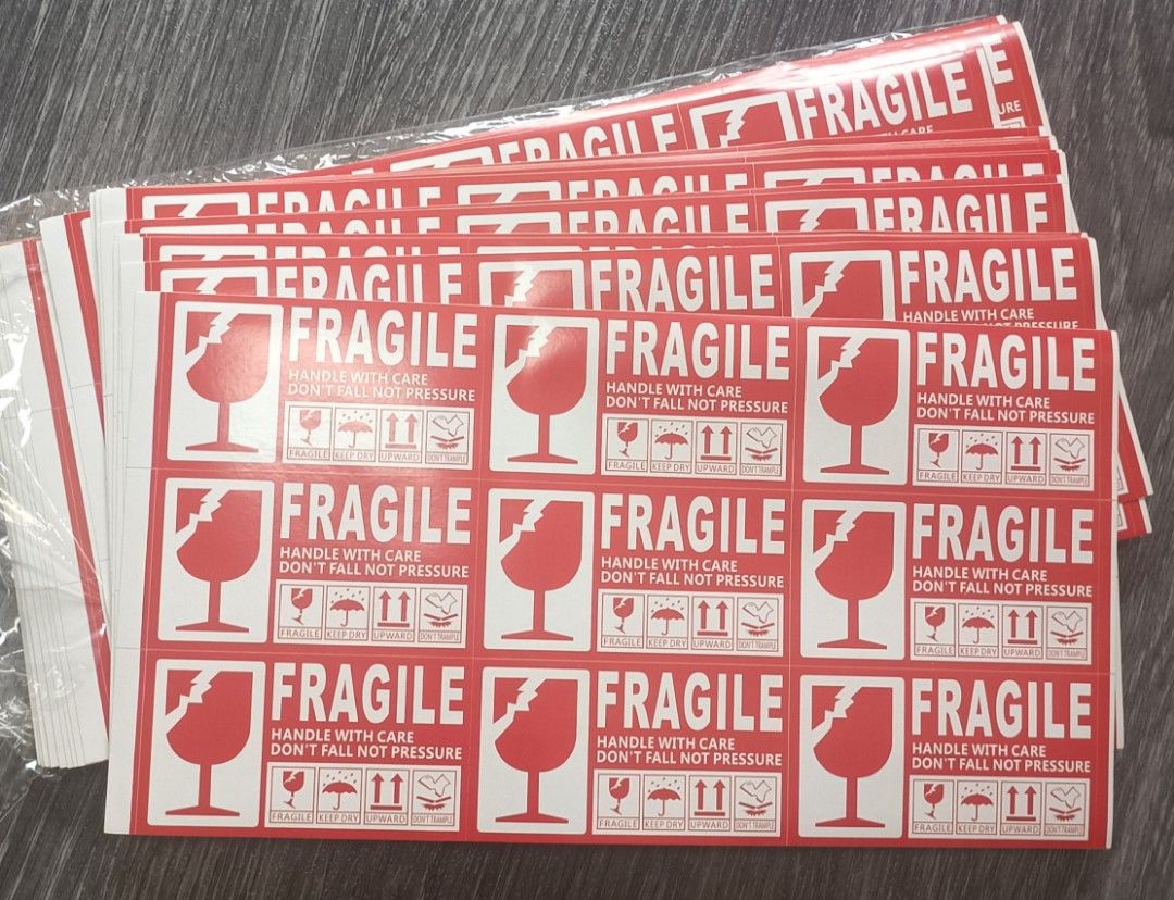99 pcs Fragile Stickers Label, Hobbies & Toys, Stationery & Craft, Art ...