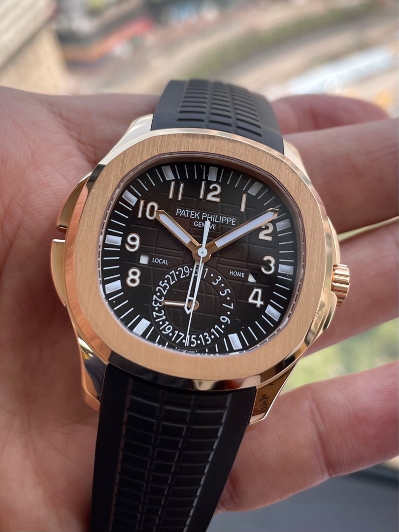 現貨 5164R 2021 兩地時間 PATEK PHILIPPE AQUANAUT 5164R-001, 名牌, 手錶 - Carousell