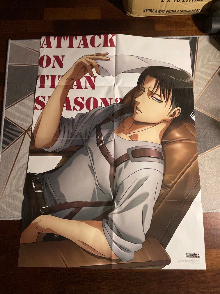 Attack on Titan Levi Ackerman Poster, Hobbies & Toys, Books & Magazines, Comics & Manga on Carousell