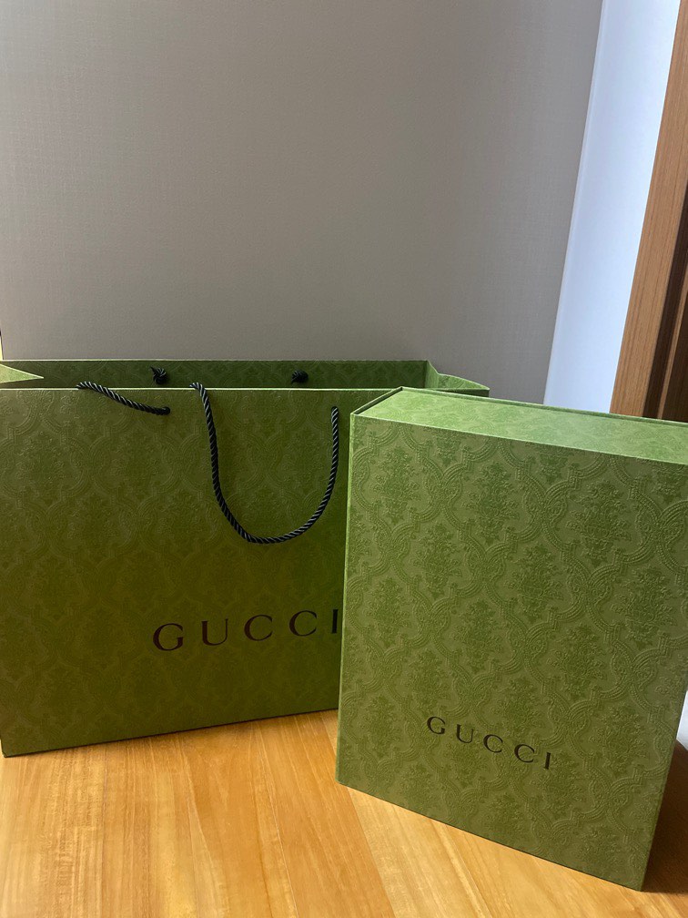 Authentic Gucci paper bag n box. Like brand new..!!, Luxury ...