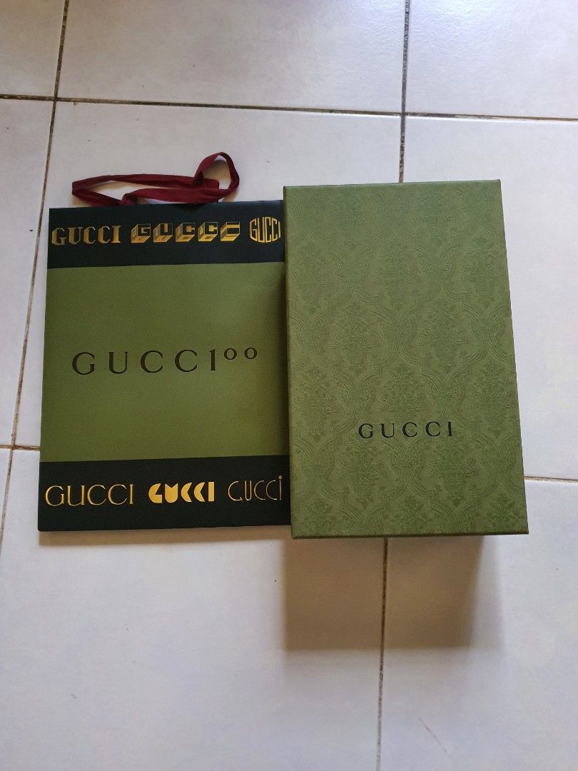 Authentic Gucci shoe box, Luxury, Accessories on Carousell