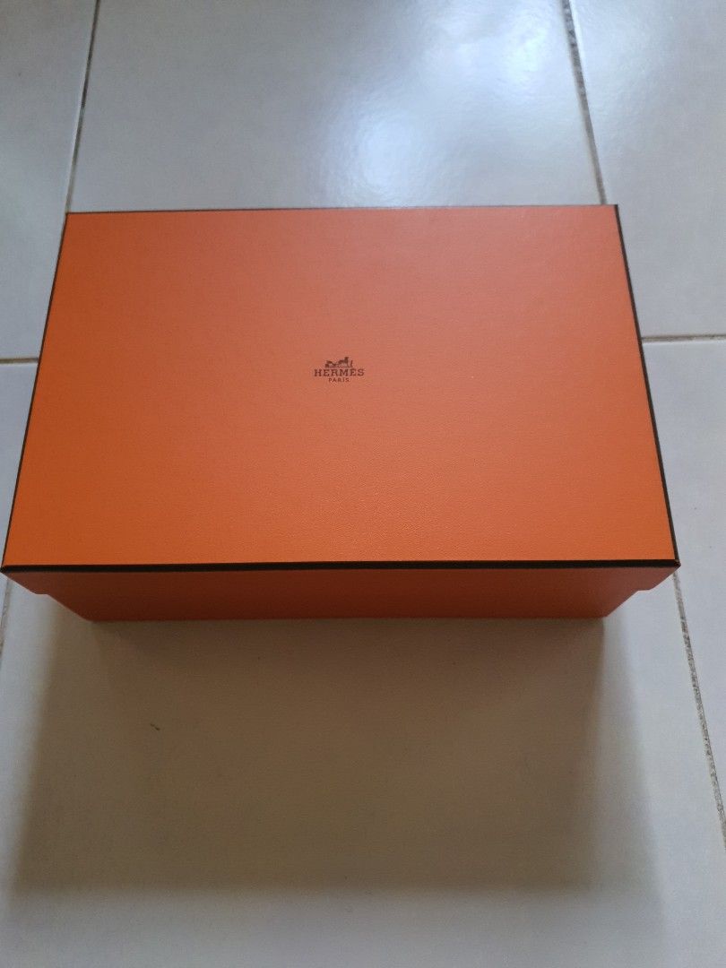 Authentic Hermes shoe box, Luxury, Accessories on Carousell